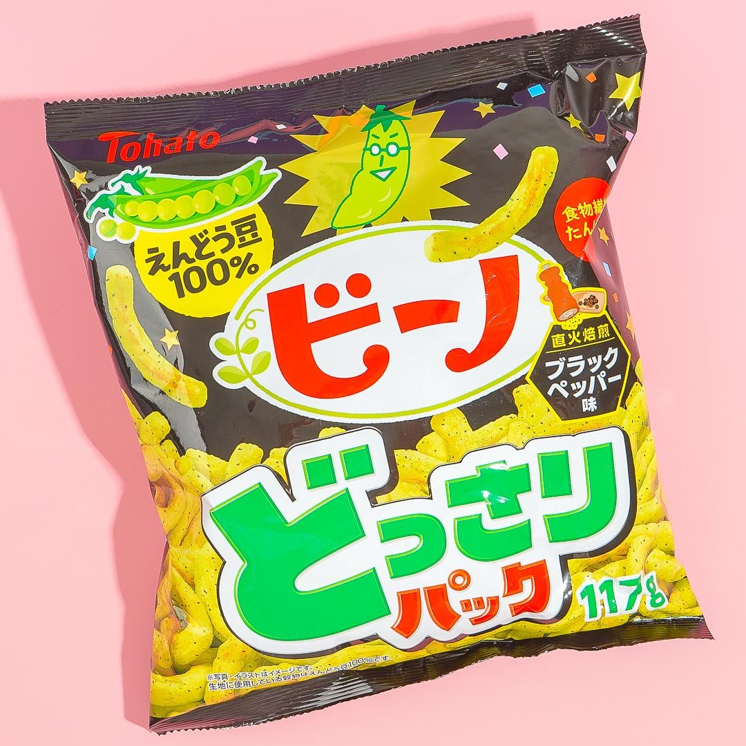 Tohato Beano Edamame Snacks Large Pack - Black Pepper – Japan Candy Store