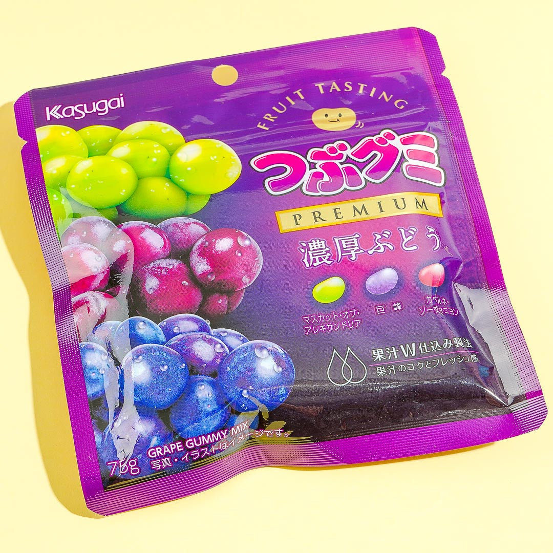 Kasugai Tsubu Premium Gummy Candy - Rich Grapes – Japan Candy Store