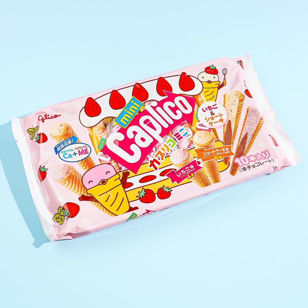 Glico Mini Caplico - Strawberry Shortcake – Japan Candy Store