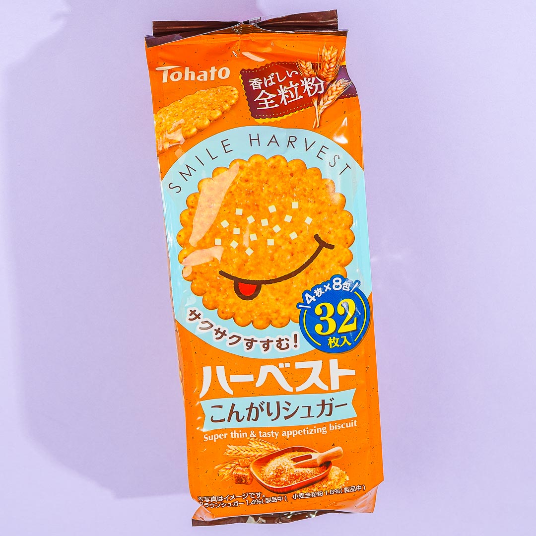 Tohato Smile Harvest Super Thin Biscuit Bag - Brown Sugar – Japan Candy ...