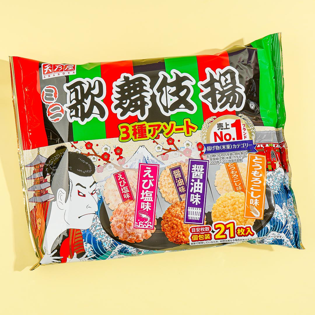 Amanoya Mini Kabukiage Rice Crackers Pack - Assorted – Japan Candy Store