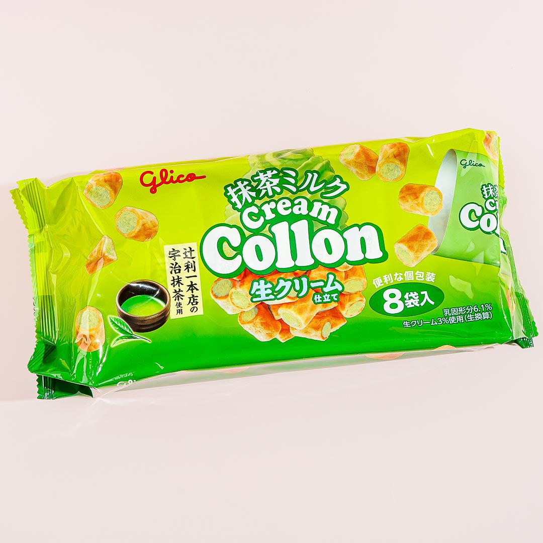 Glico Collon Biscuit Roll Family Pack - Matcha Milk – Japan Candy Store