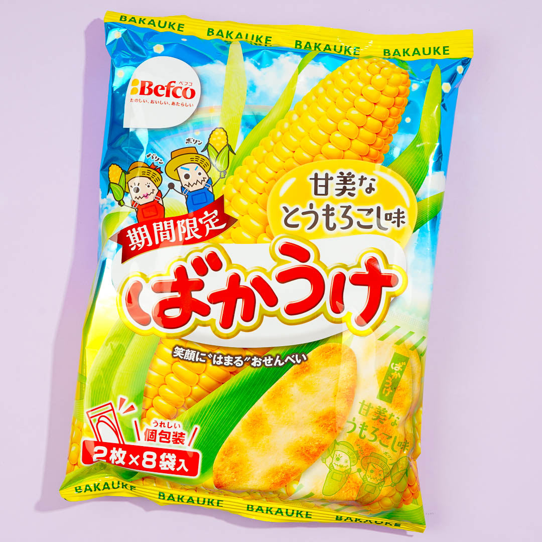 Kuriyama Beika Bakauke Rice Crackers - Summer Corn – Japan Candy Store