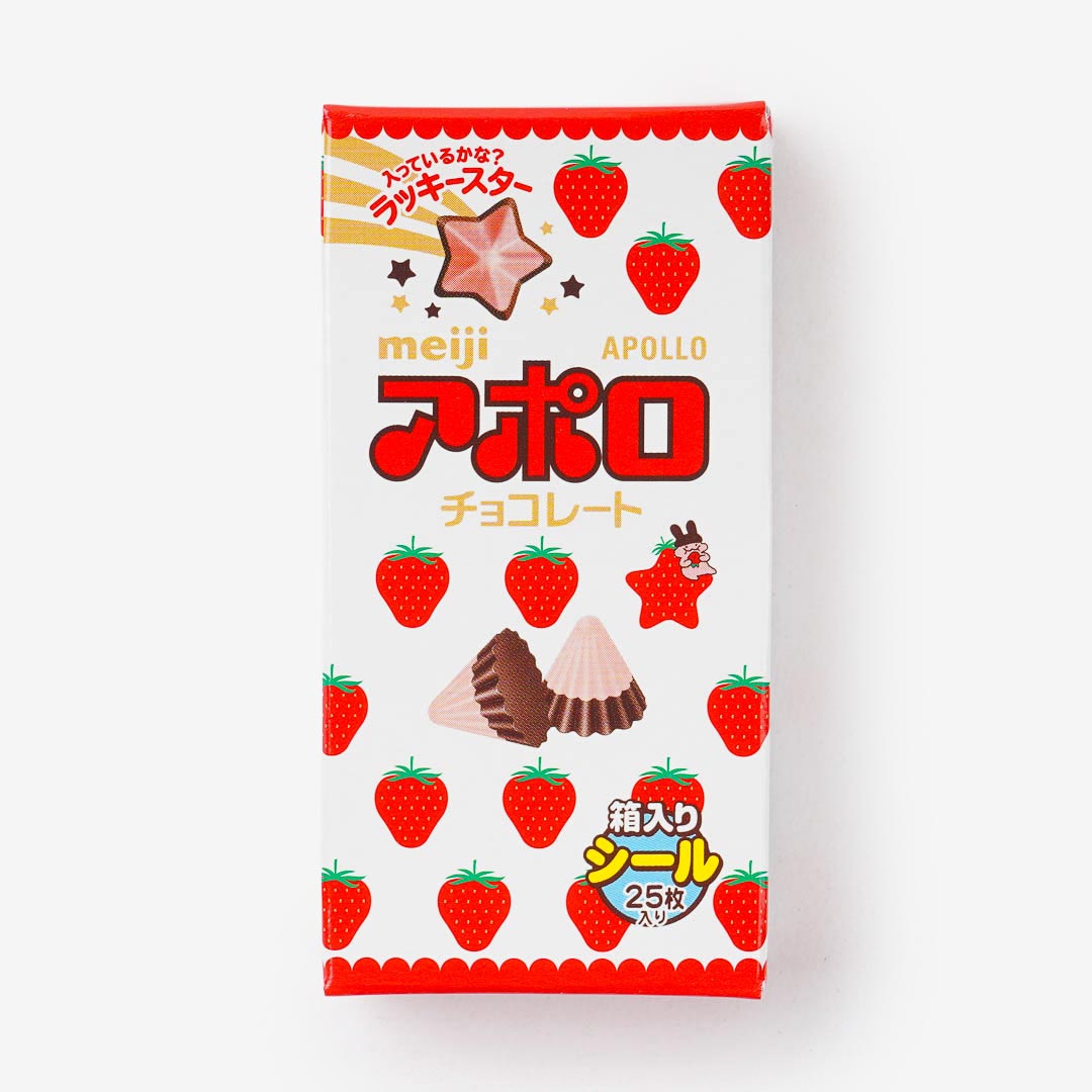 Apollo Strawberry Chocolate Sticker Box – Japan Candy Store