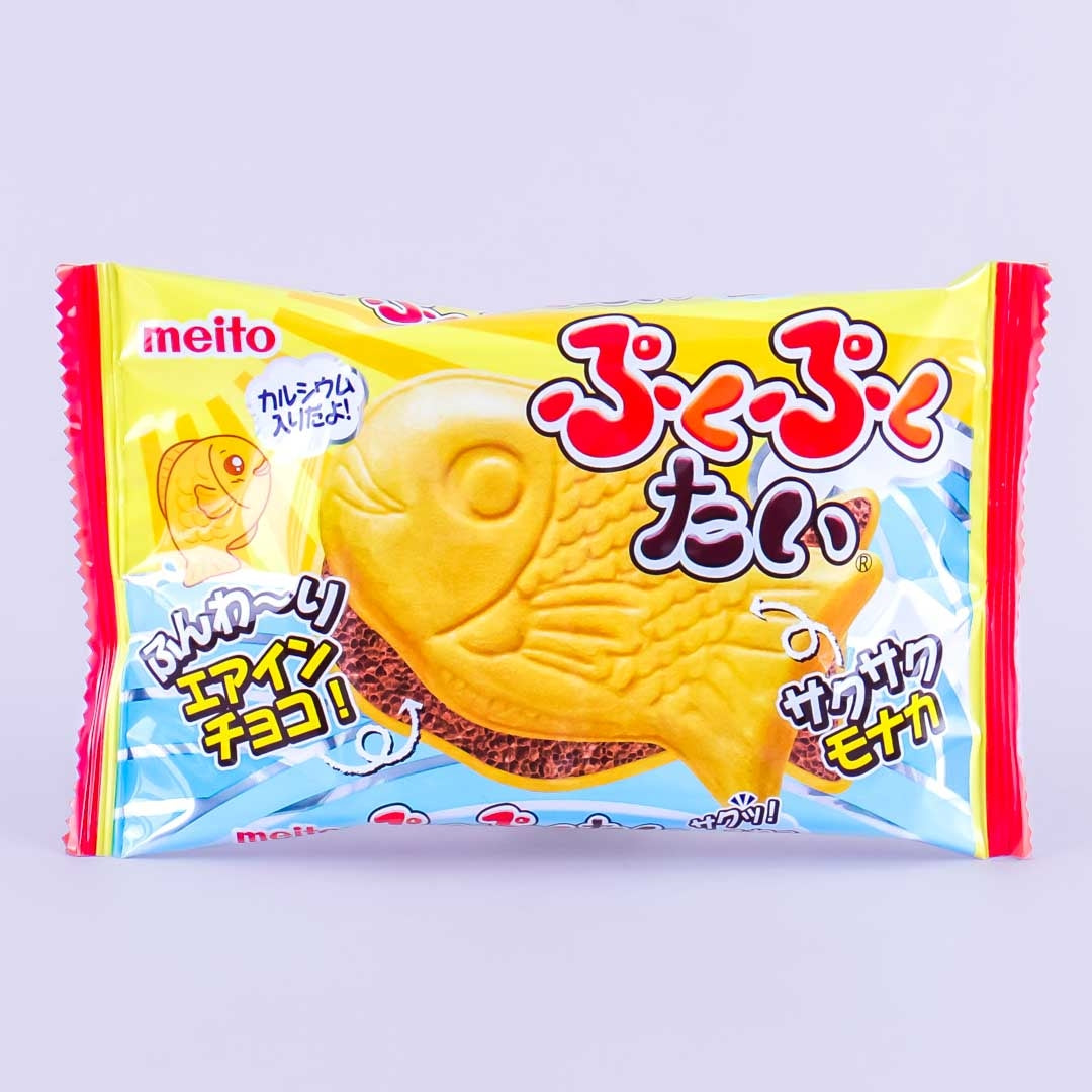 Meito Puku Puku Tai Fish Shaped Wafer - Chocolate – Japan Candy Store