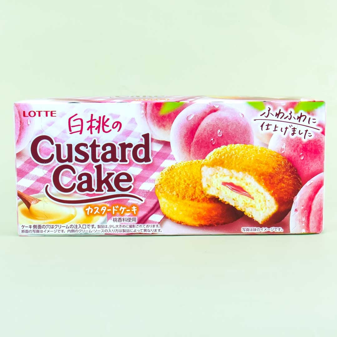 Lotte Custard Cake - White Peach – Japan Candy Store