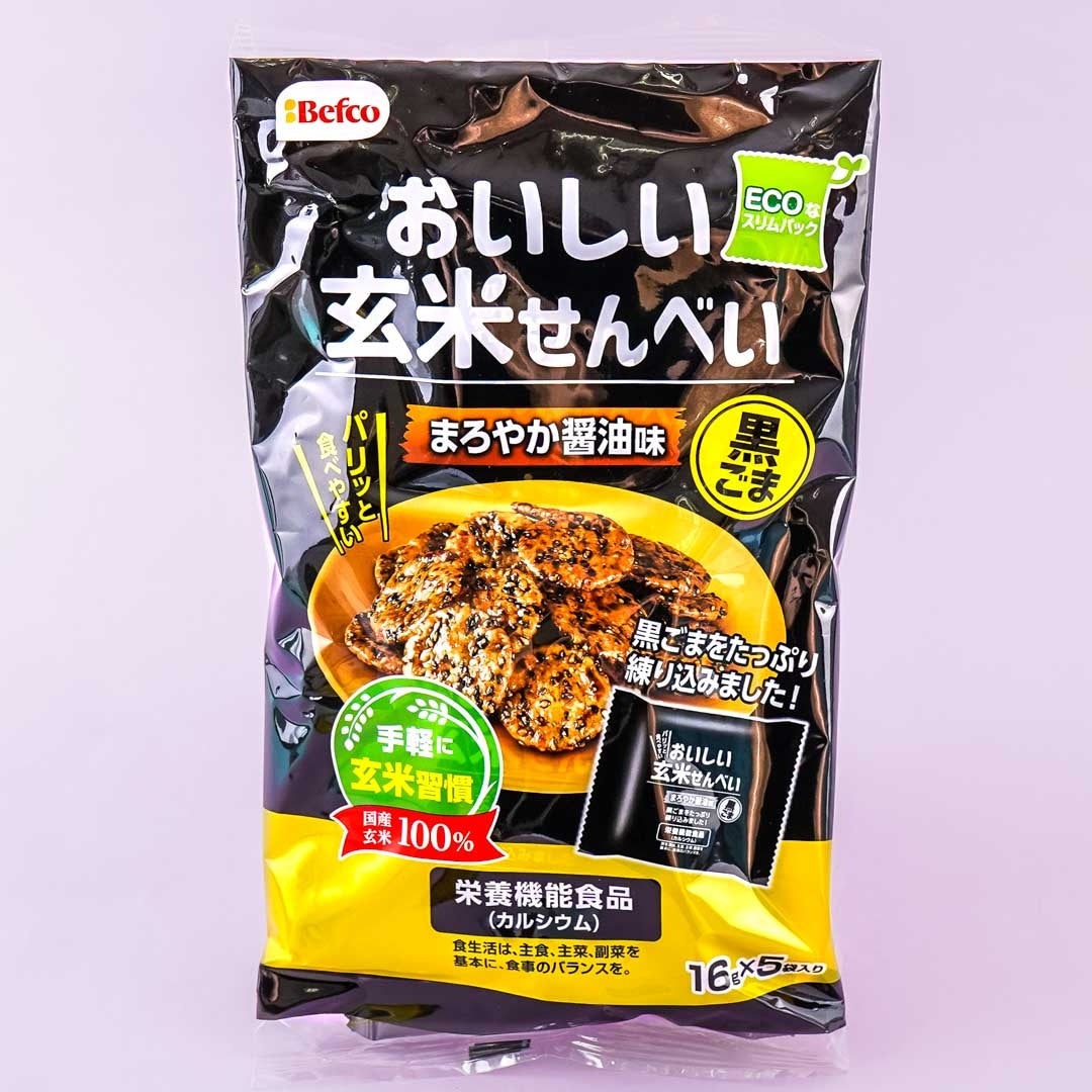 Befco Black Sesame Brown Rice Crackers – Japan Candy Store