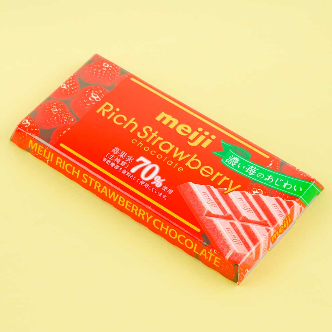 Meiji Rich Strawberry Chocolate Bar – Japan Candy Store